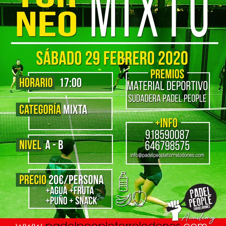 TORNEO MIXTO POR EQUIPOS 23-24MAYO20 | Padel People Torrelodones