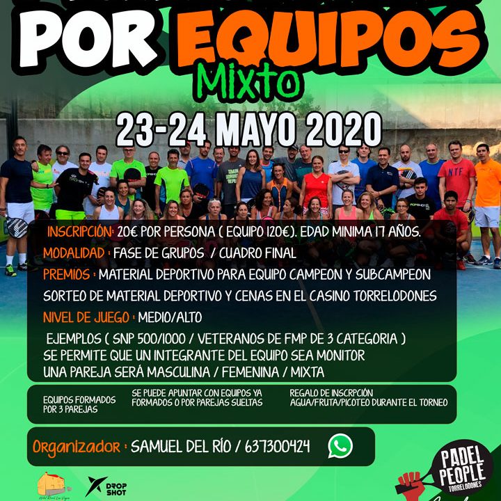 TORNEO MIXTO 29FEB20 | Padel People Torrelodones